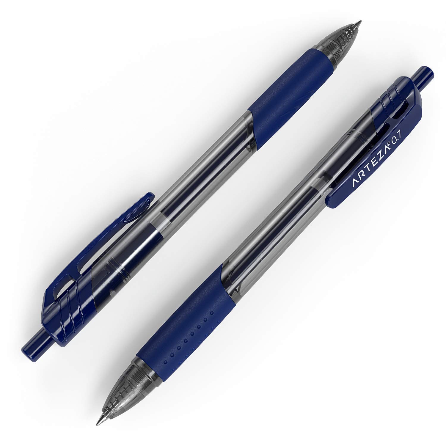 ARTEZA Blue Gel Pens Pack of 24, 0.7mm Medium Point, Quick-Drying Ink for Smooth Writing, Office & School Supplies