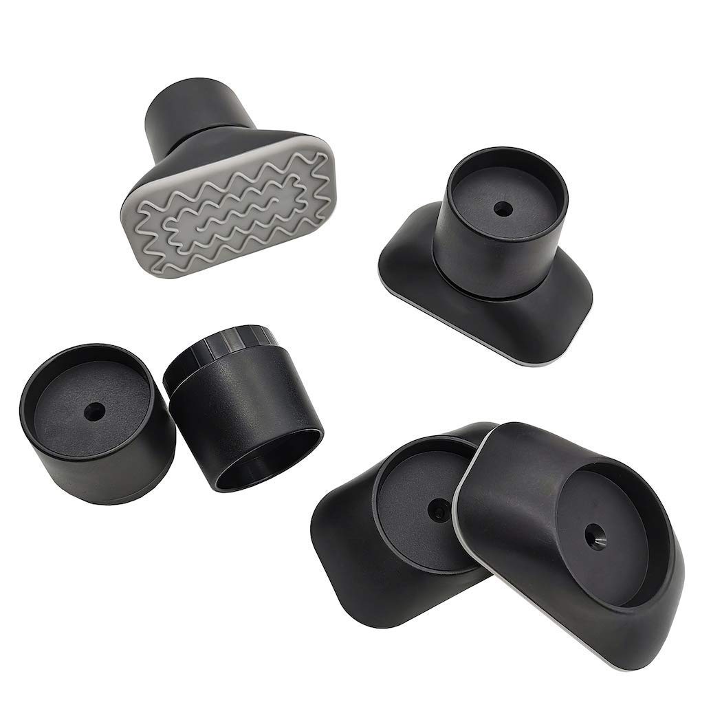 Baby Gate VMAISI Extender Extension - 4 Pack Gate Threaded Spindle Rods Replacement Parts Bundle with Wall Protector for Pressure Mounted Safety Gates for Pet & Dog
