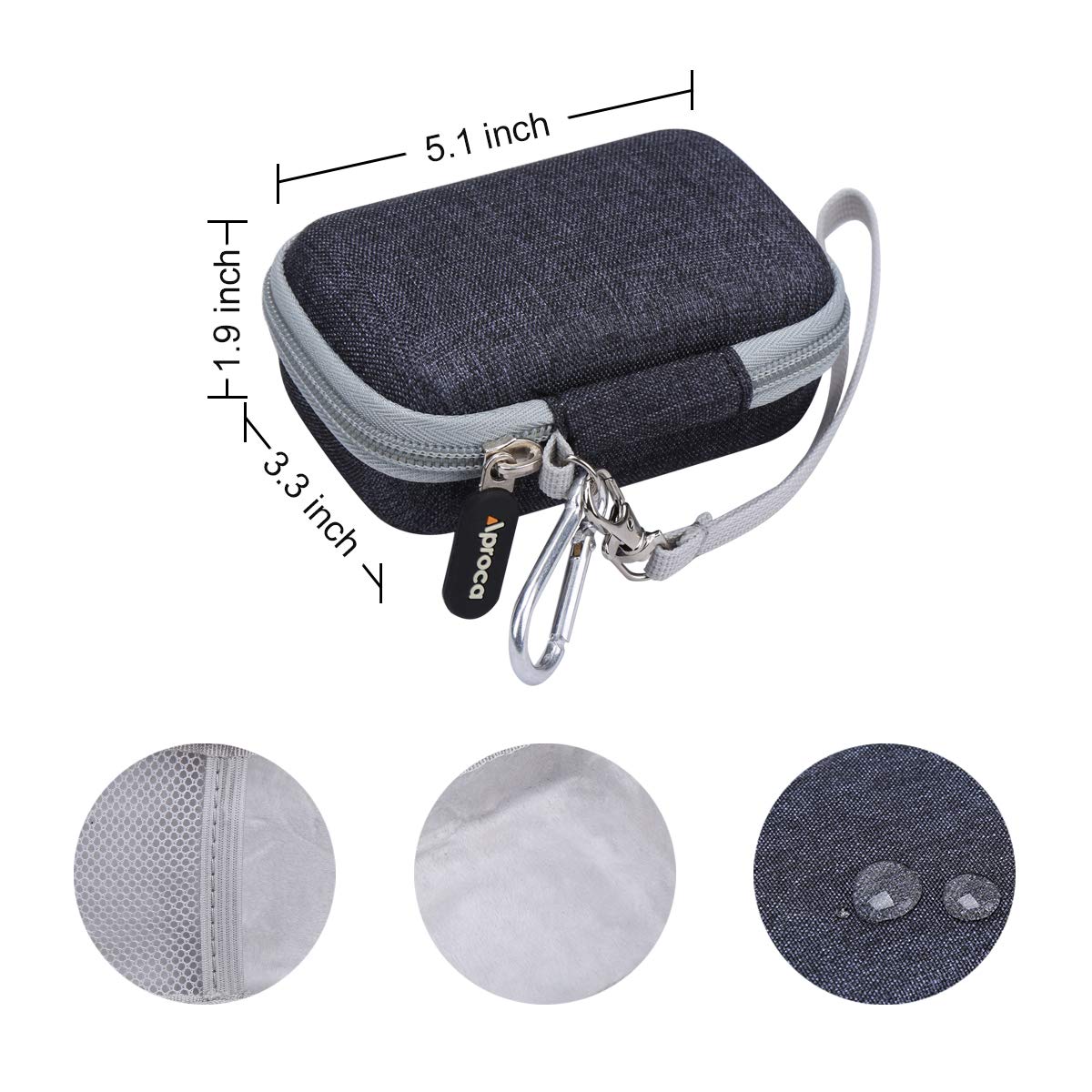 Aproca Hard Travel Storage Carrying Case for Zoom F1-LP Lavalier Body-Pack Recorder