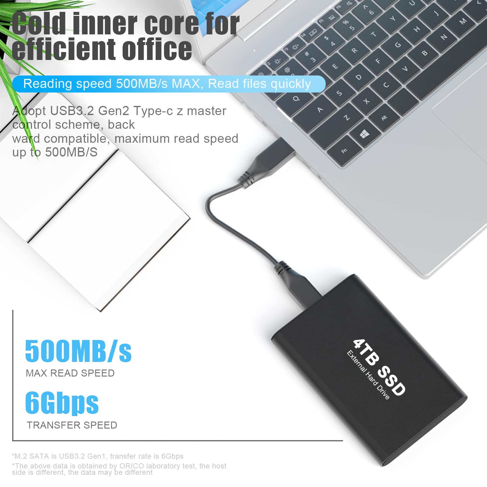 BKMNEU 4TB External Hard Drive, Portable SSD External Hard Drive β High Speed External Hard Drive Plug and Play Ready- for Mac and PC Computer, Desktop, Laptop