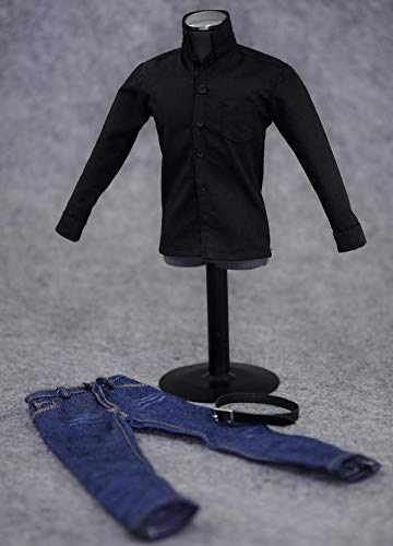 HiPlay 1/6 Scale Male Figure Doll Clothes, Handmade Full Suit, Shirt + Pants + Belt Outfit for 12" Male Action Figure CM003(A)