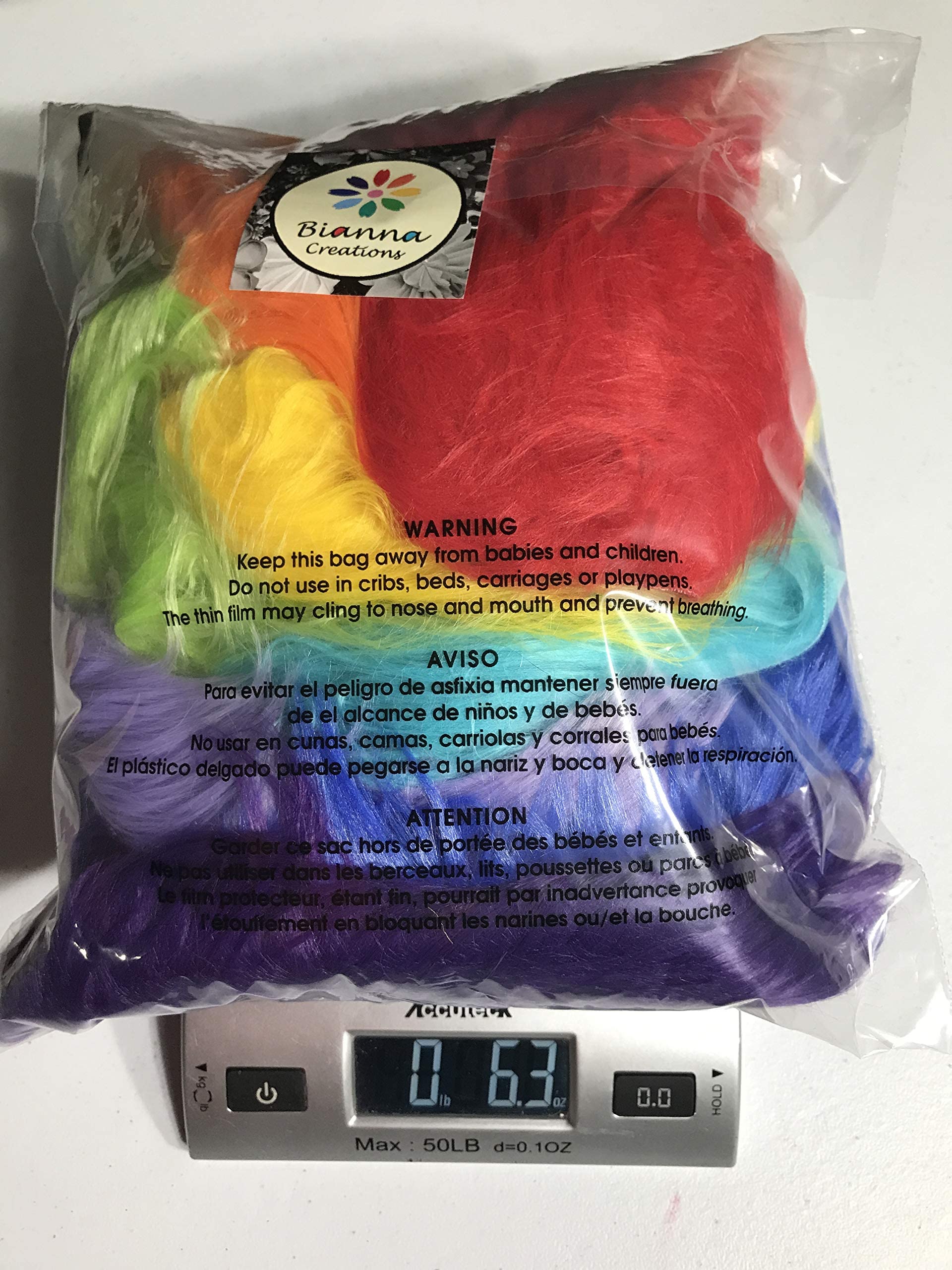 Bianna Creations 6oz Mixed Random Colors Craft Faux Fur Scrap Bag, Remnant Pieces Scrappy Artificial Fake for DIY Crafting Project, Gnome Beard Material, Small Pieces