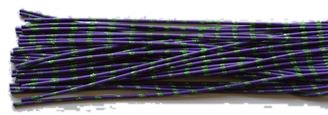 Archery ZEBRA WHISKER RUBBER BOWSTRING BOW STRING SILENCERS 4 Pc. Pack - NEW HOT COLORS ! (Purple-Green)