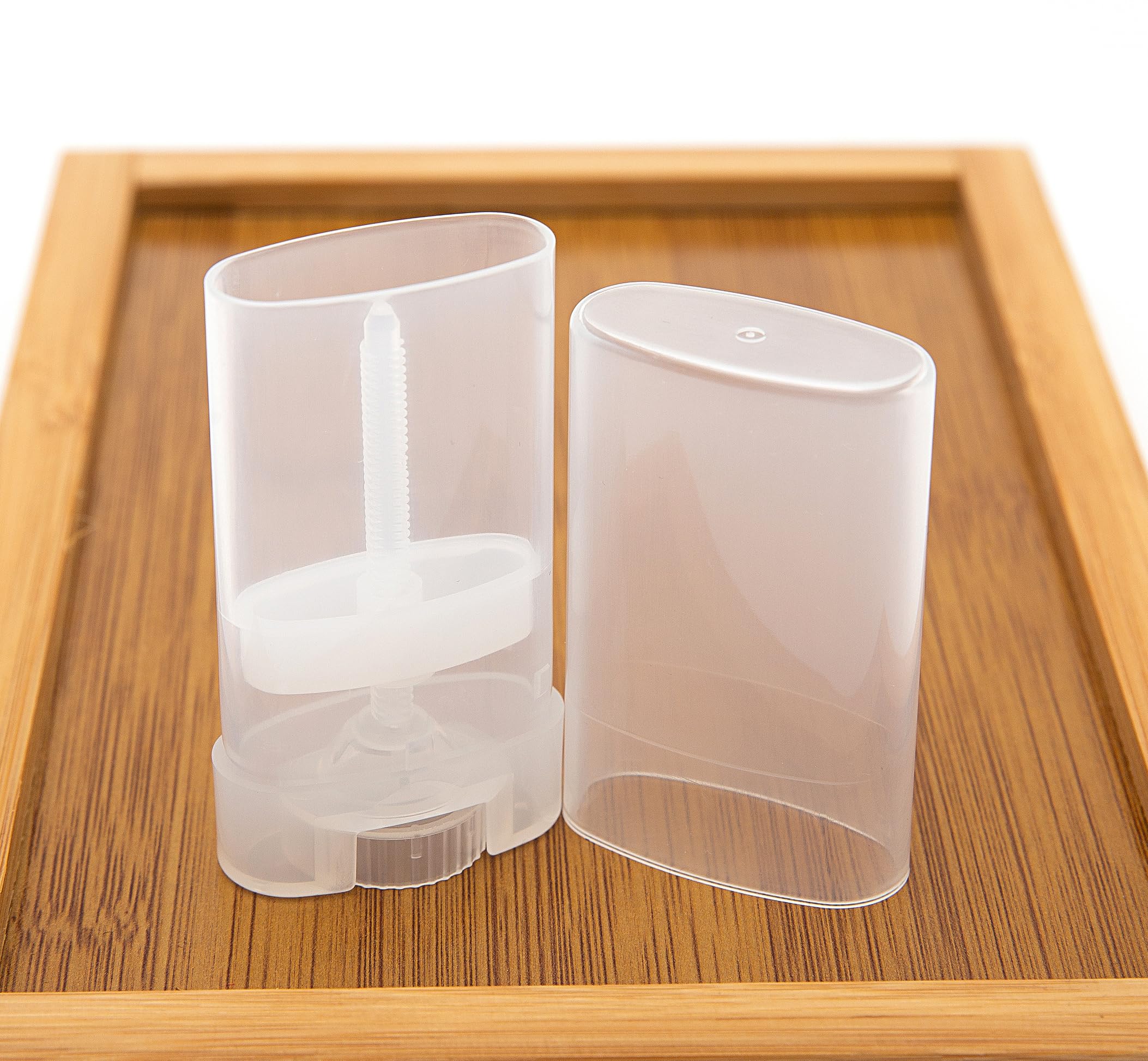 Xiboya textile Empty Oval Deodorant Lip Lipstick Balm Tubes Containers Plastic 20PCS 15ML Transparent (15ml, Transparent)