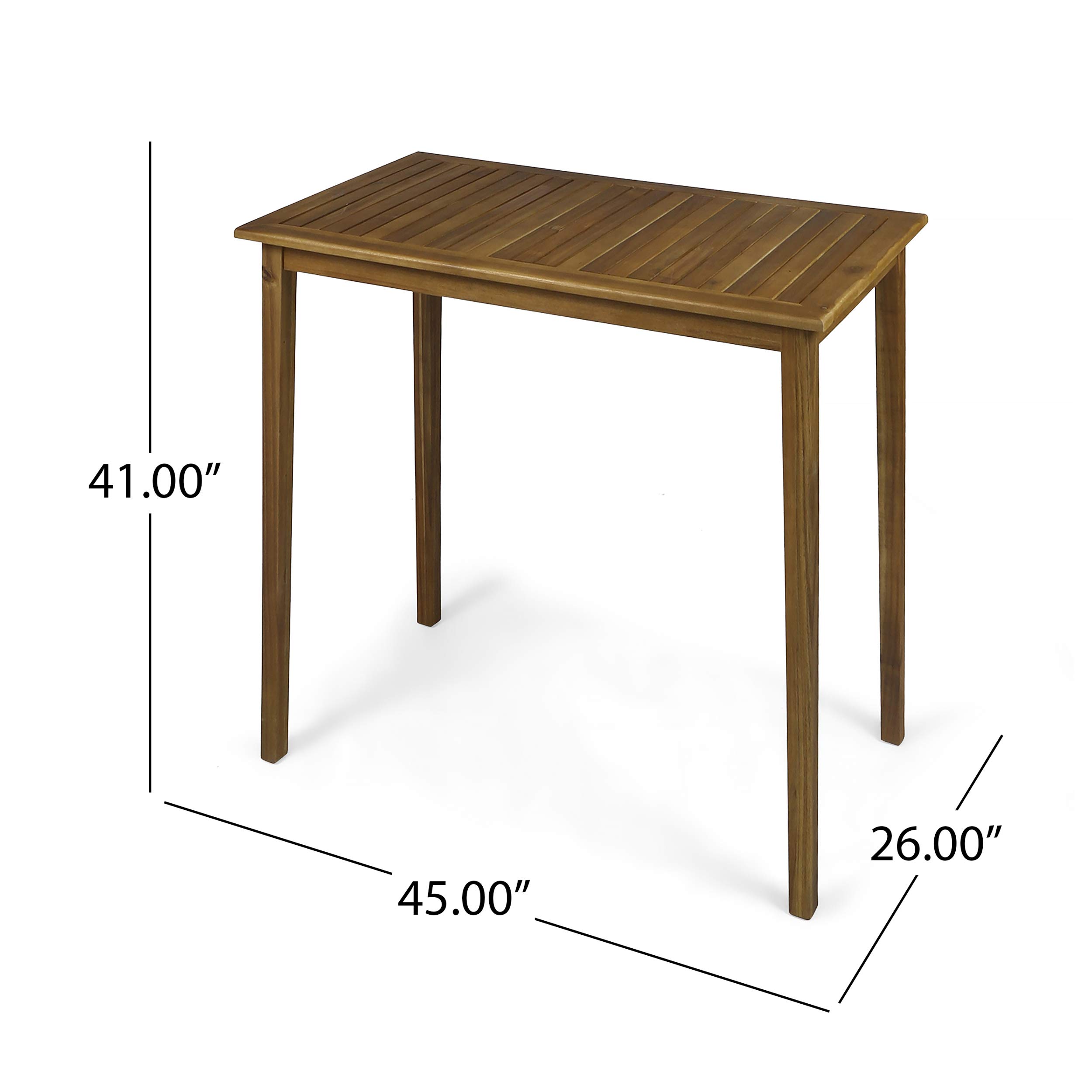 Christopher Knight Home Polaris Bar Table, Teak Finish
