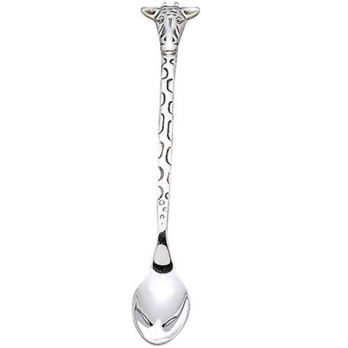 Reed and Barton Silver Safari Silverplate Baby Feeding Spoon, 0.15 LB, Metallic