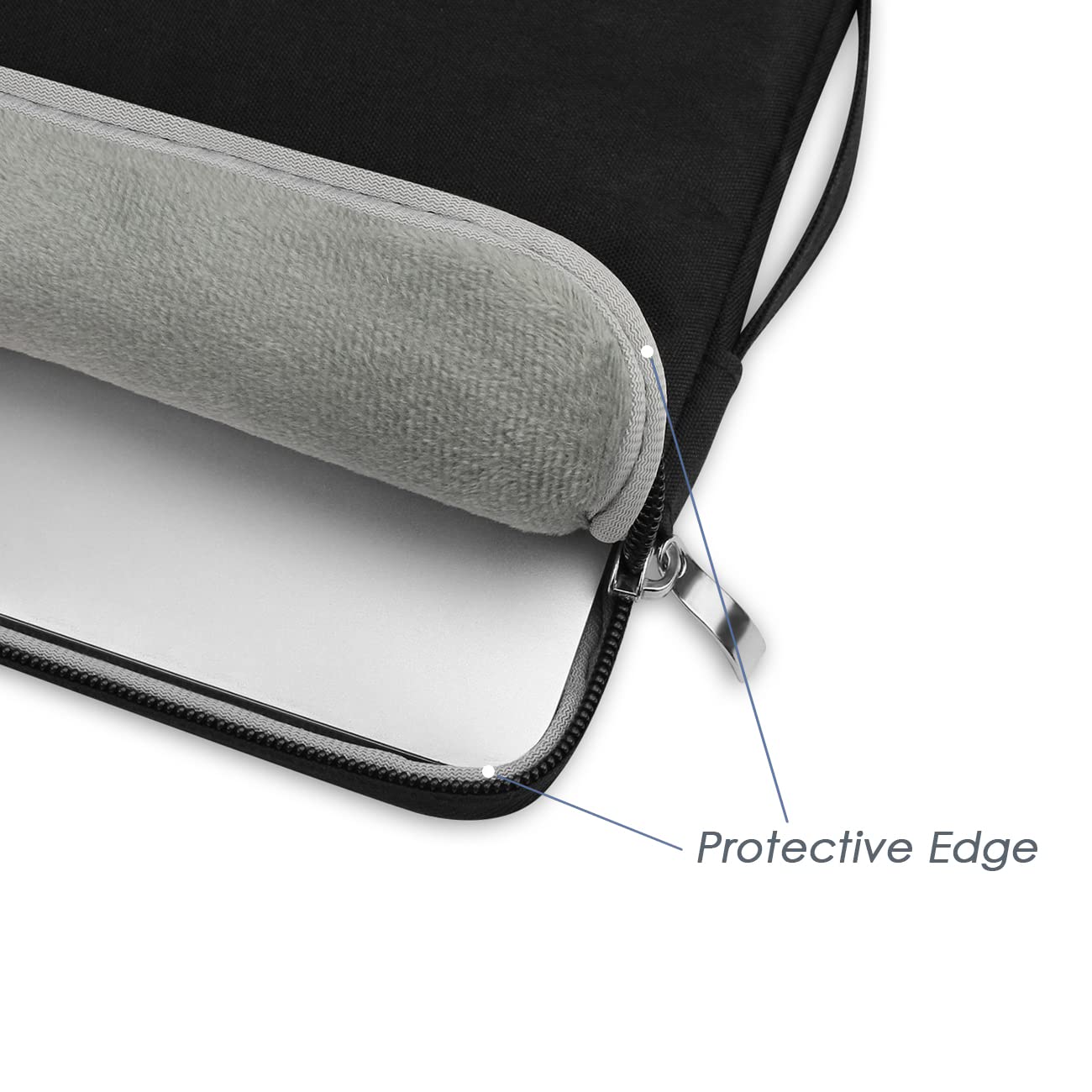 Arisase 13-Inch Laptop Sleeve Case with Handle for 2024-2022 MacBook Air 13.6" with M3 M2 Chip(Model:A2681) & MacBook Pro 13.3" with M2 Chip Travelling Carrying Canvas Bag Protective Accessory(Black)