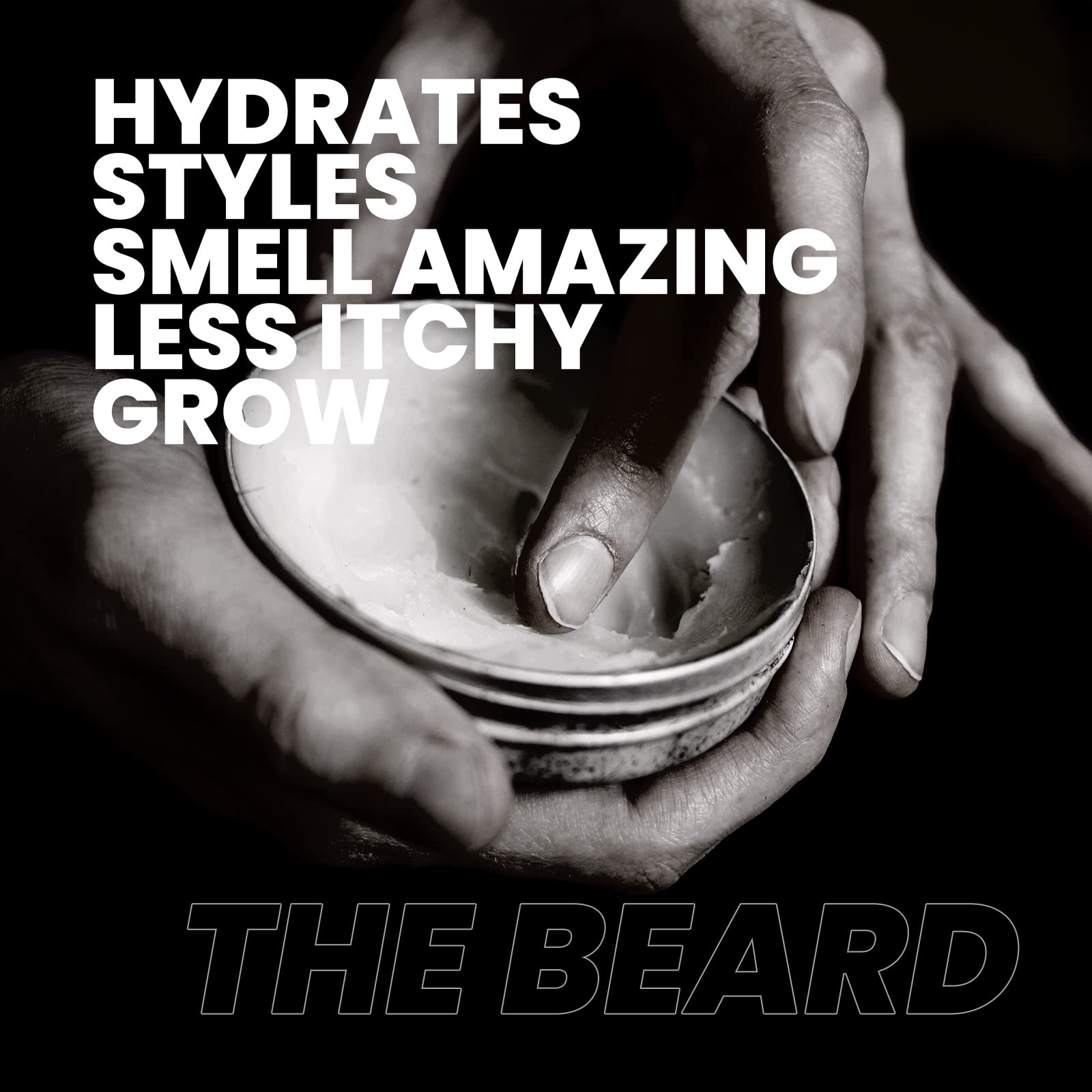 Beard Balm for Men Leave-in Conditioner Strengthen & Soften Beard with Pure Natural & Organic Ingredients - Sandal Wood Scent (2oz Beard Balm)