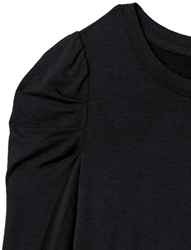 Amazon Essentials Women's Supersoft Terry Pleated-Sleeve Sweatshirt (Previously Daily Ritual), Black, Small