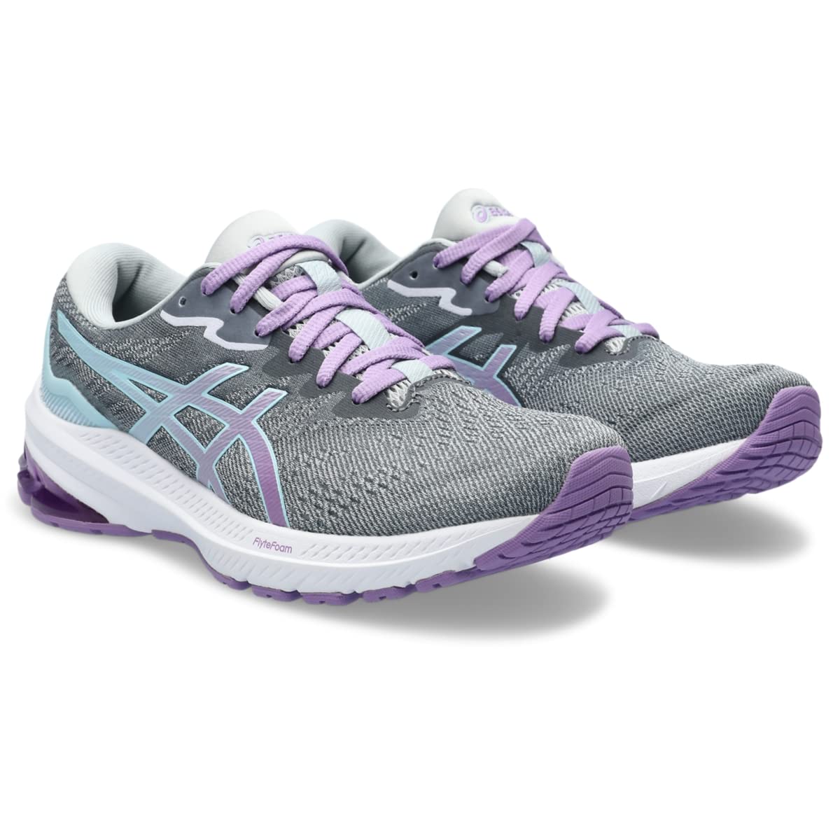 ASICS Women's GT-1000 11 Running Shoes, 7.5, PIEDMONT GREY/ENGLISH LAVENDER