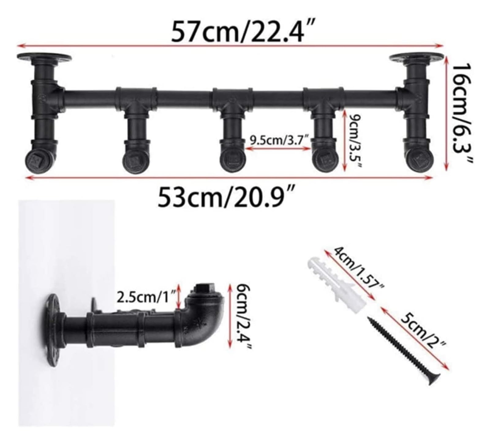Towel Racks Towel Rail Towel Holder Hanger Industrial Pipe Towel Rail Holder,for Kitchen Bath Hanging Mounting Hardware Rustic Towel Bar Rail Towel Holder Bathroom Hardware
