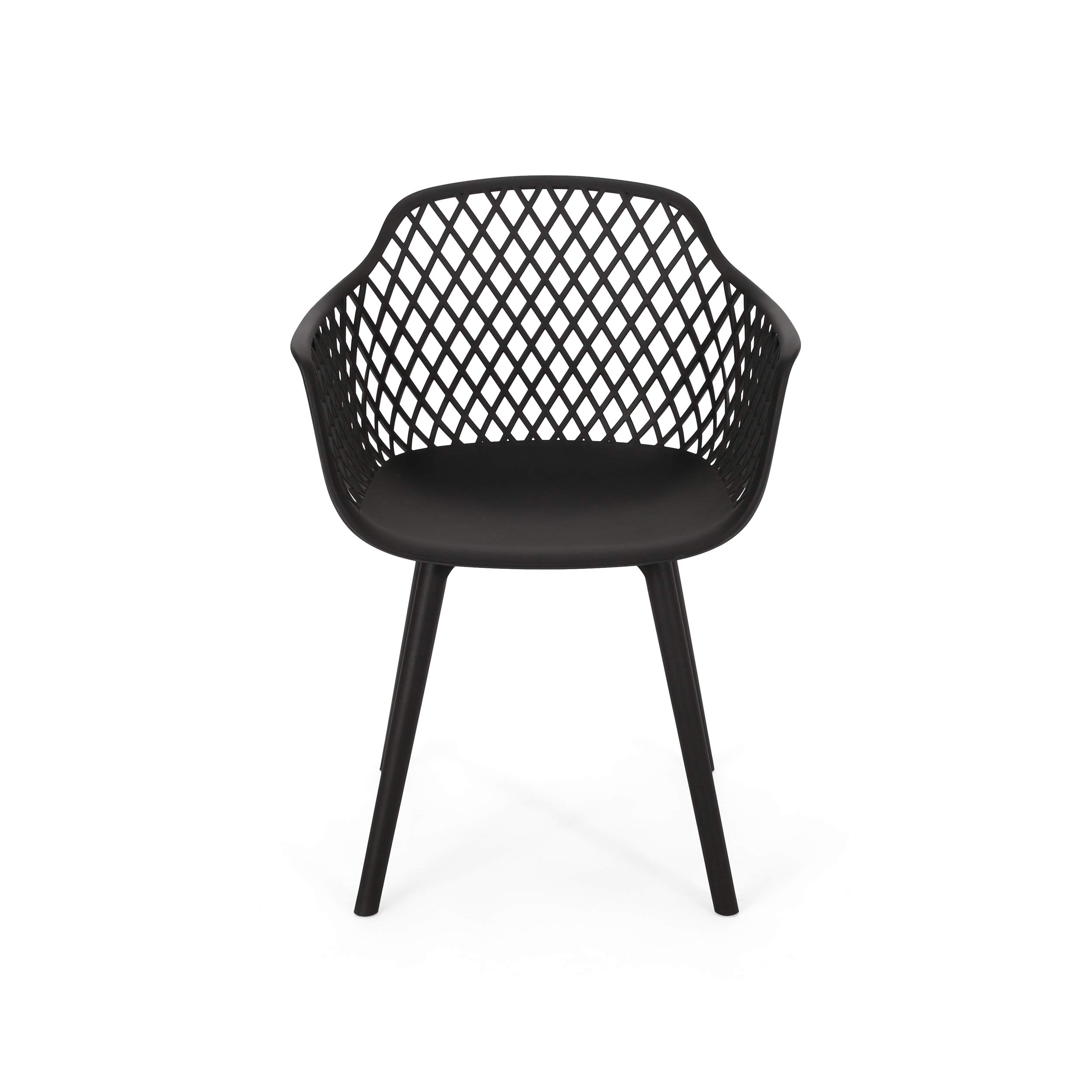 Christopher Knight Home Delia Outdoor Dining Chair (Set of 2), Black