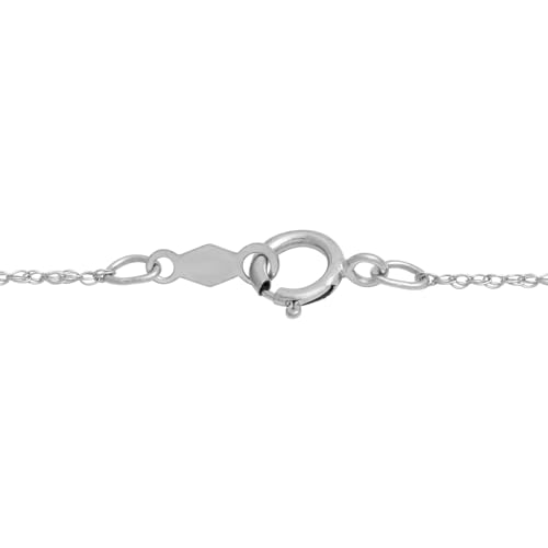 Amazon Essentials 10K White Gold Diamond Twist Pendant Necklace (1/4 cttw), 18" (previously Amazon Collection)