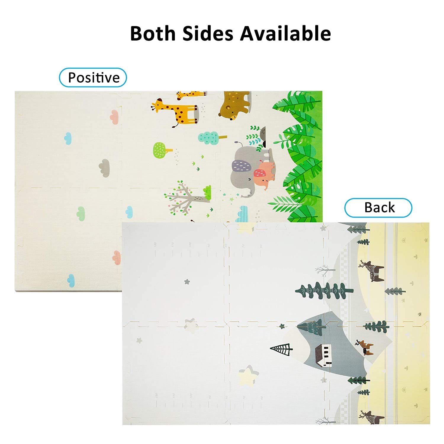 Baby Puzzle Play Mat Portable Splicing Crawling Mat Waterproof Extra Thick Foam Playmat Non-Slip Durable Rebound Puzzle Mat Play Mat for Infants, Toddlers, Kids