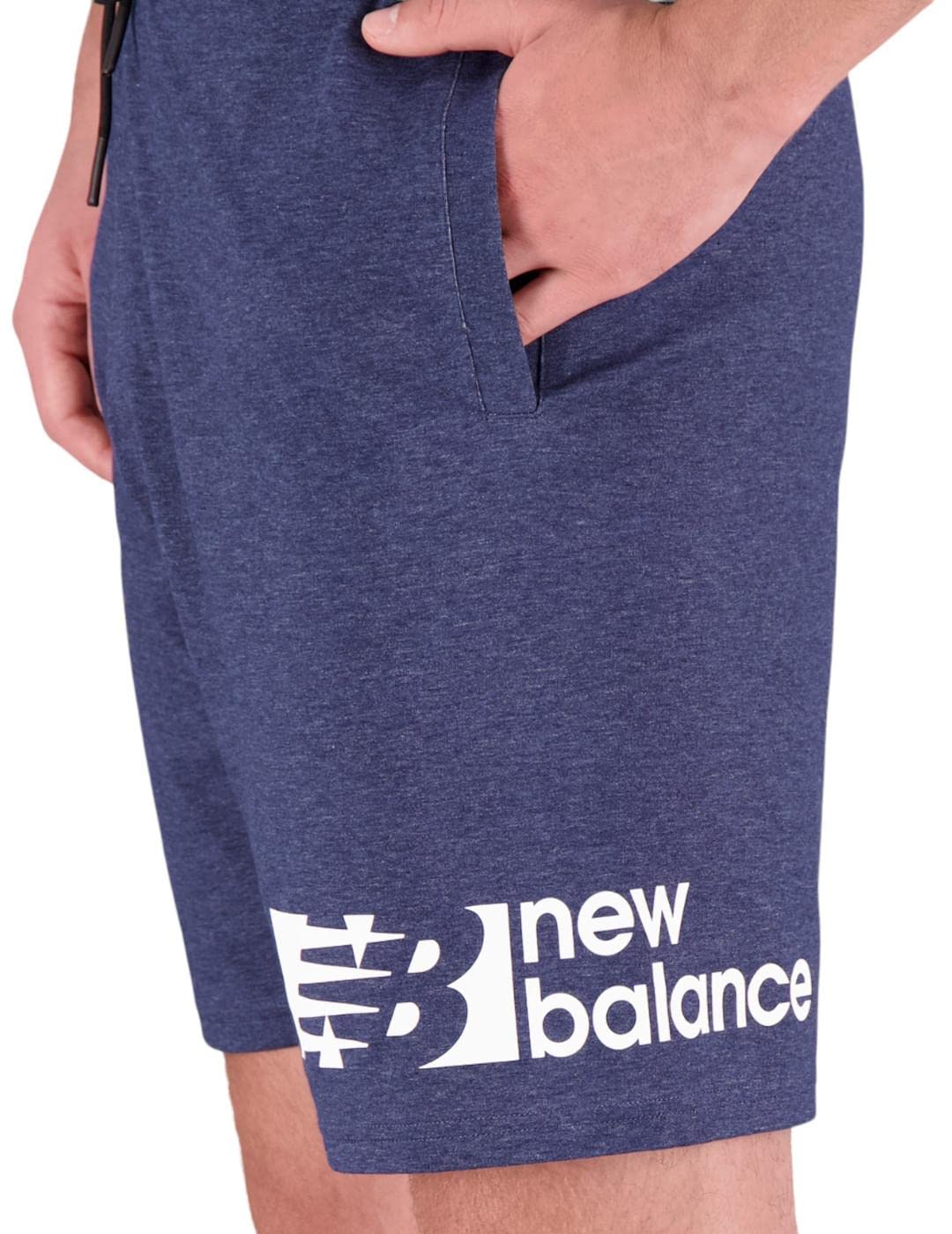 New Balance Men's Heathertech Knit Short, Gunmetal, Medium