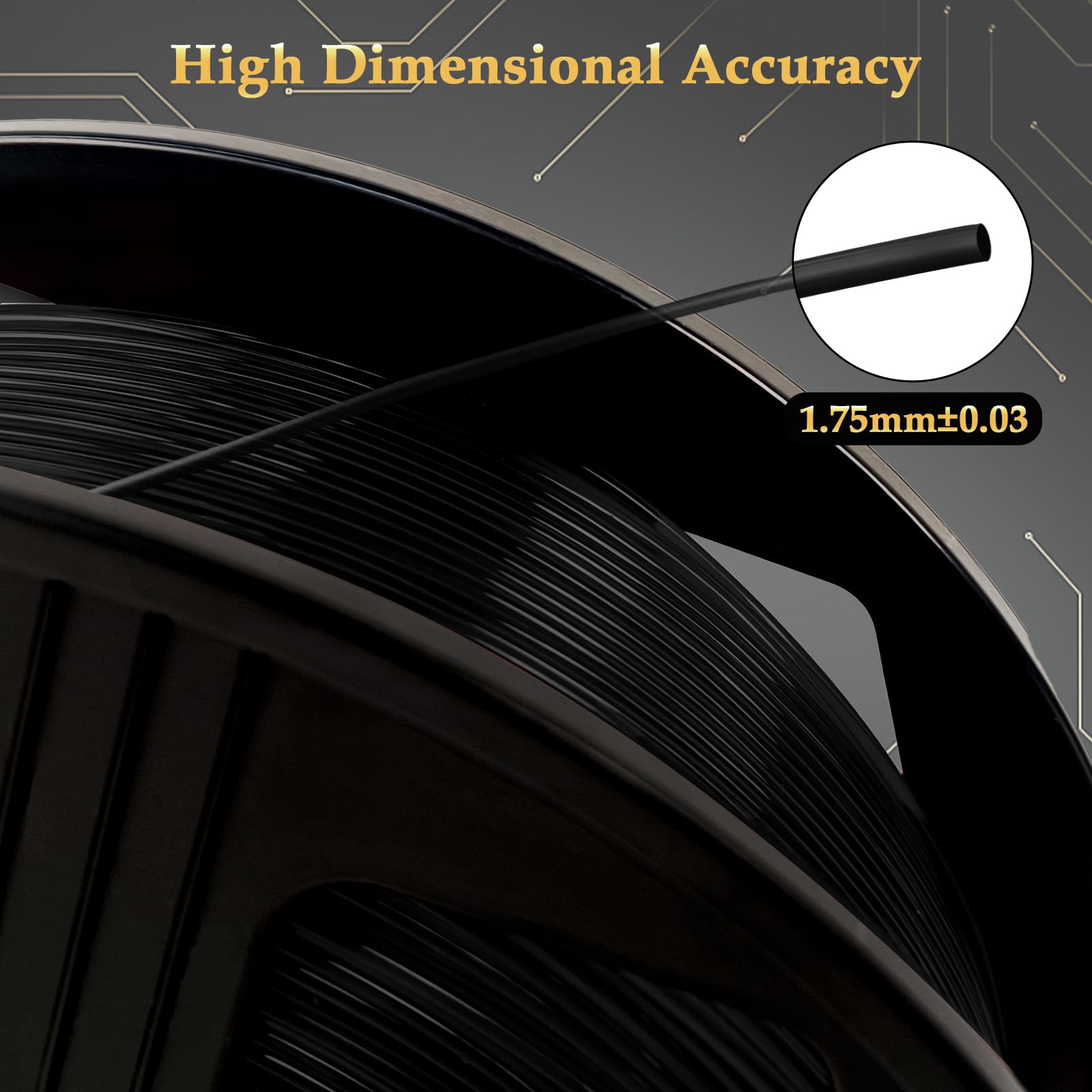 YOYI YOYI 3D Printer Filament, 95A TPU Filament 1.75mm, Flexible Filament, 0.8KG Spool,Dimensional Accuracy +/- 0.03 mm, Soft TPU Filaments of High Elasticity (Black)