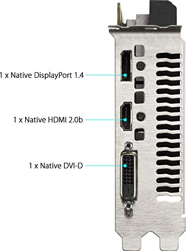 ASUS Dual NVIDIA GeForce GTX 1650 Mini OC Edition Gaming CSM Graphics Card (PCIe 3.0, 4GB GDDR6 Memory, HDMI, DisplayPort, DVI-D, for Intel NUC 9 Extreme Kit, Intel NUC 9 Pro Kit, and Small Chassis)