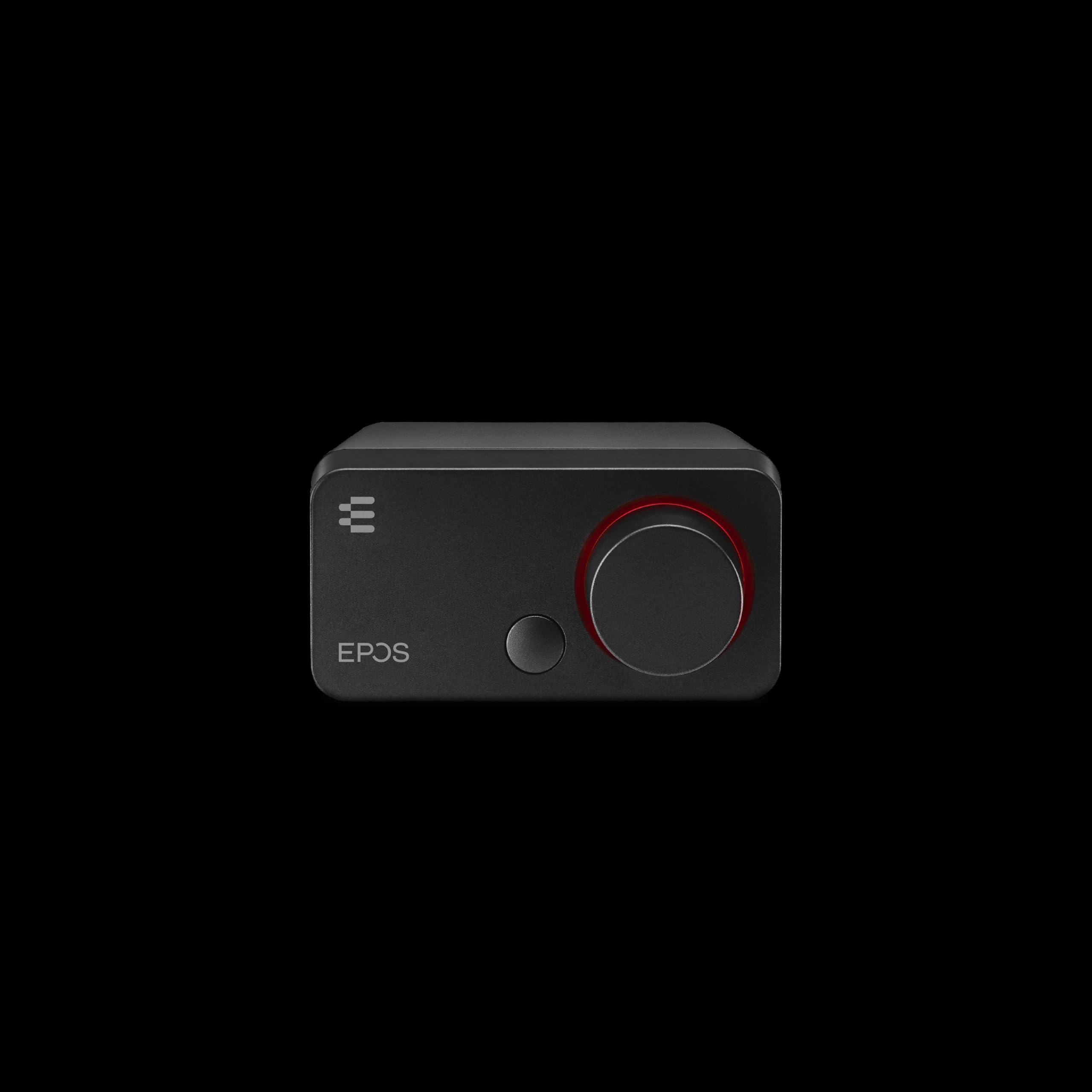 EPOS GSX 300 - External Computer Sound Card - High-Resolution Stereo & 7.1 Surround Sound - LED Volume Dial; Customizable Smart Button - Windows 10 Synchronized