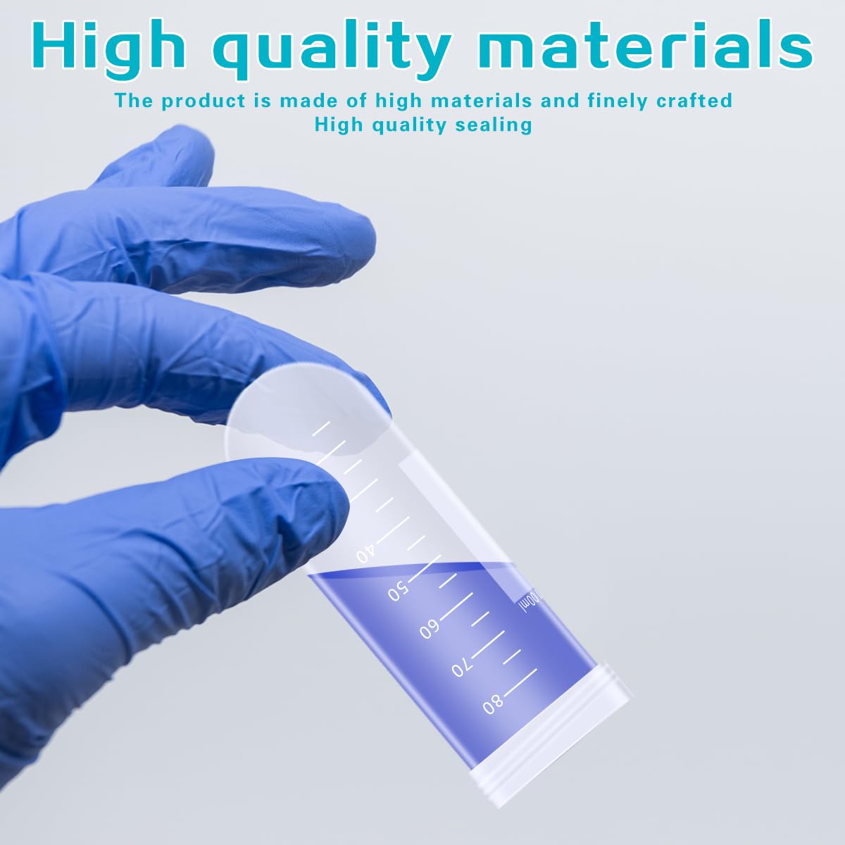 BIPEE Centrifuge Tubes100 ml Higher Quality Conical Test Tubes, Round-Bottomed centrifuge Tube, Test Tubes with caps, Plastic Container with Graduated and Write Marks (30pcs, 100ml)