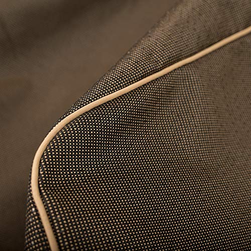 Budge StormBlock Hillside Oval Patio Table Cover Premium, Outdoor, Waterproof, Medium, Black and Tan Weave