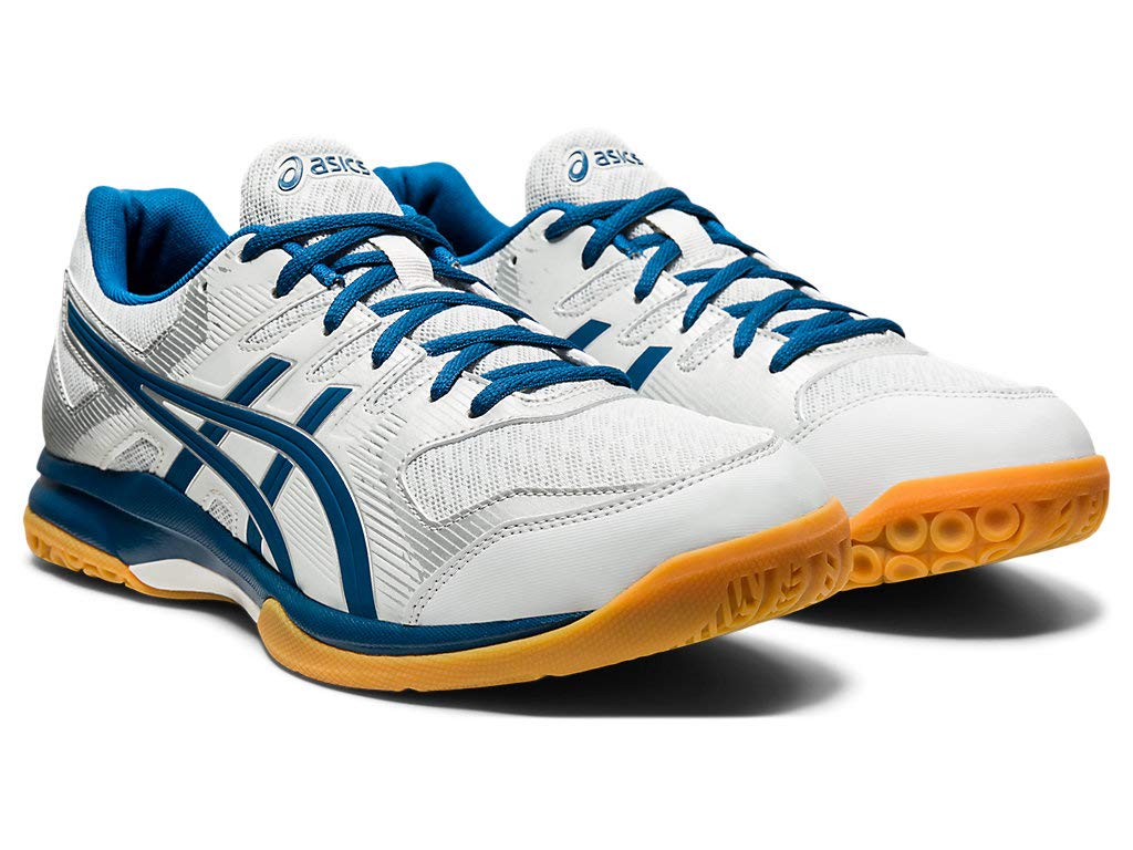 ASICS Men's Gel-Rocket 9 Volleyball Shoes, 12, Glacier Grey/MAKO Blue