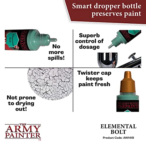 The Army Painter Warpaint Air Elemental Bolt - Acrylic Non-Toxic Heavily Pigmented Water Based Paint for Tabletop Roleplaying, Boardgames, and Wargames Miniature Model Painting