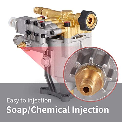 Atima Pressure Washer Pump 2.5 GPM 2900 PSI Horizontal 3/4" Shaft fit 6.5 HP Engine Brass Head Replacement Pump