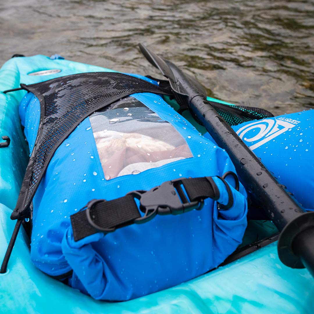 AquaQuest Sea View Clear Dry Bag - Small 5L Light Waterproof Sack - For Rafting, Paddle Boarding, Boating - Blue