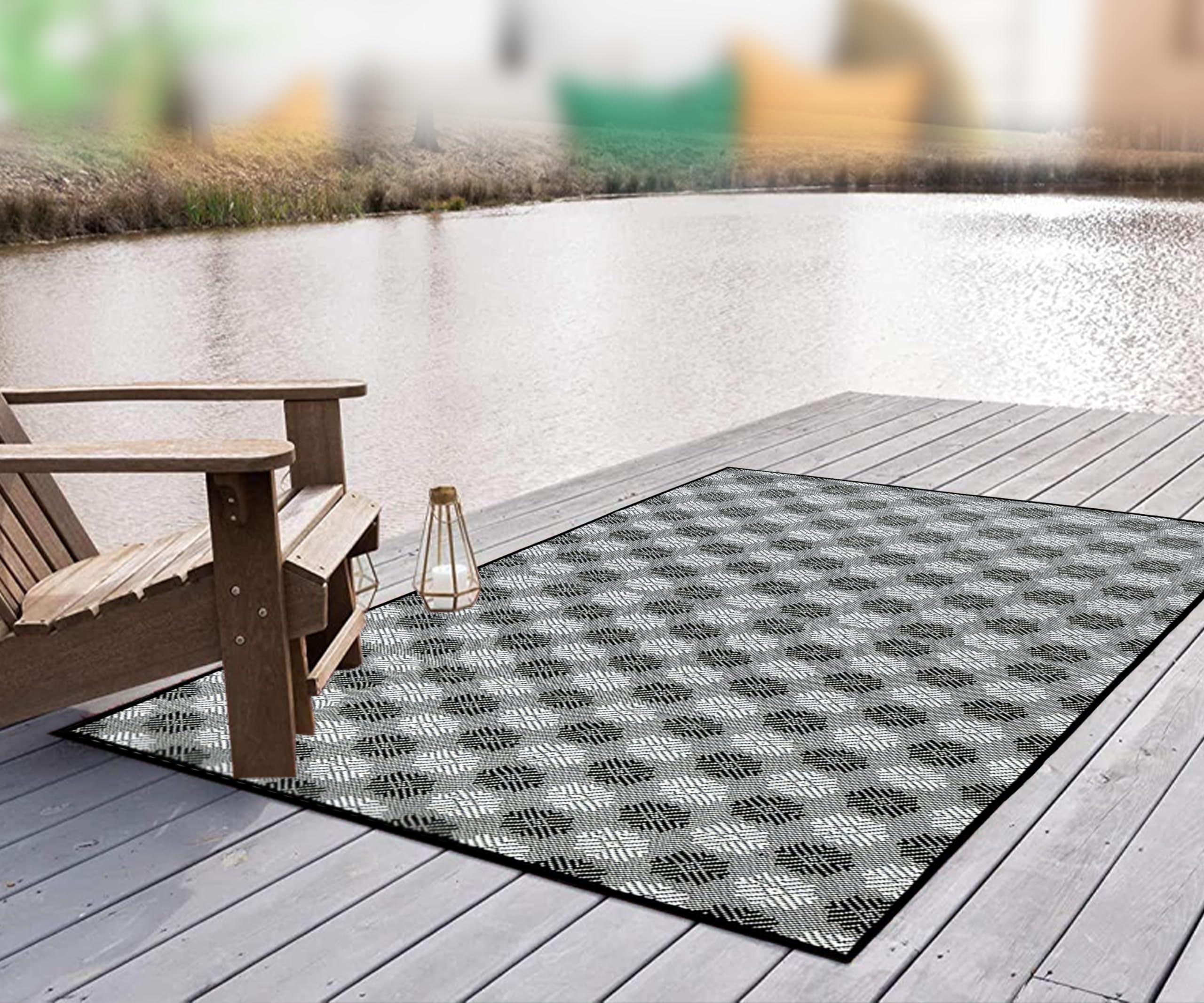 ARSUK Outdoor Plastic Rug for Patio Clearance 59"x39", Beach Picnic Blanket, Reversible Floor Mat for Garden, Camping Carpet, RV Porch, Deck, Backyard, Balcony, Lightweight Foldable