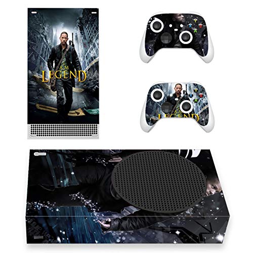 Black Detective Man Movie Game Console Series S Console and Controller Skin Set, Skin Wrap Decal Kit