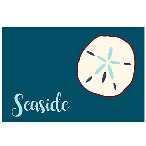 Aquarium Background Seaside Shell 12.4x30.4 inch Fish Tank Background PVC Fish Backdrop Wallpaper for Background Aquarium Retro Geometric Pattern Blue Texture