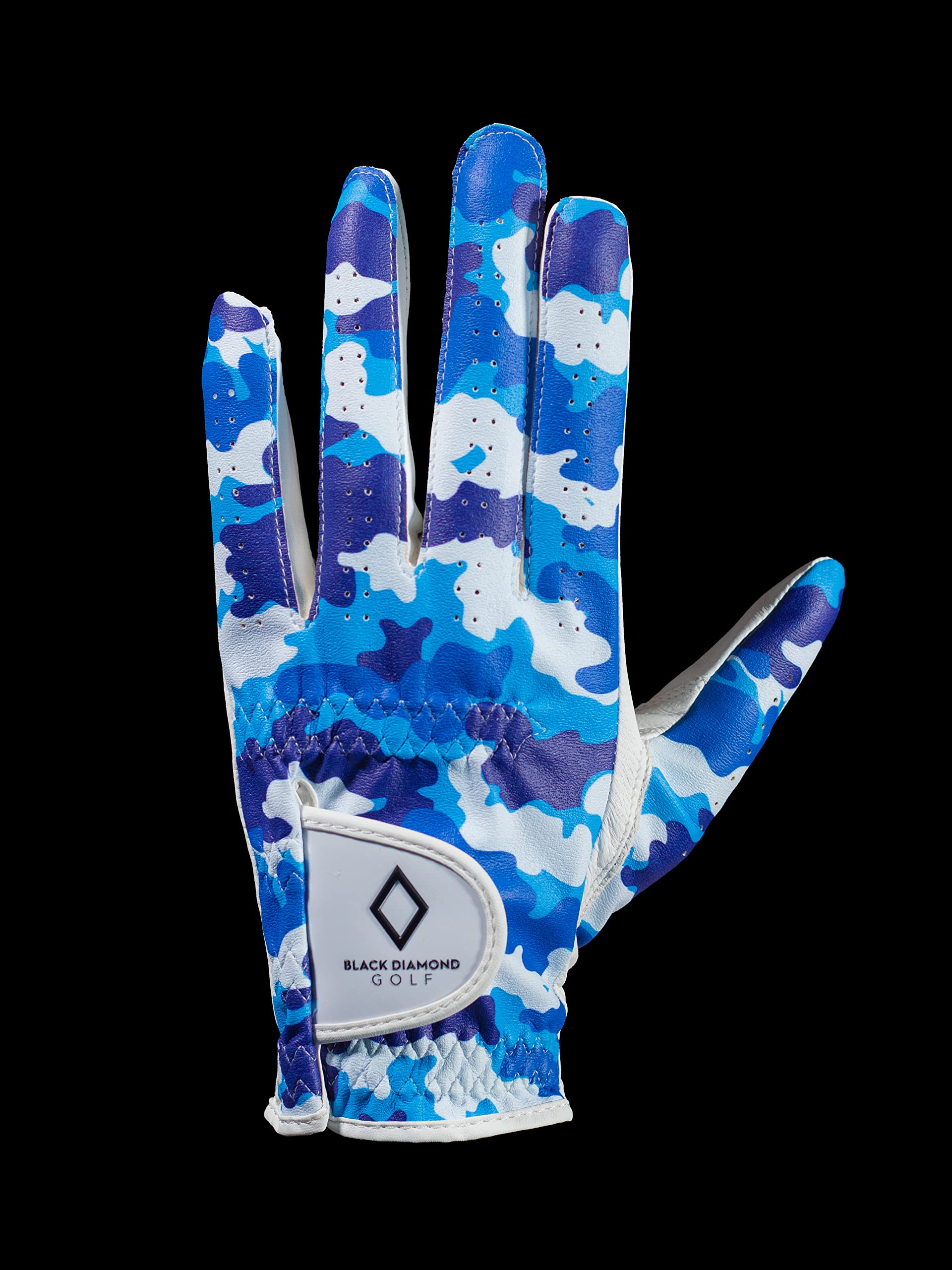 BLACK DIAMOND GOLF - Men's CAMO, FACE in Synthetic Leather, Palm in CABRETTA Leather Glove (Small, Left)