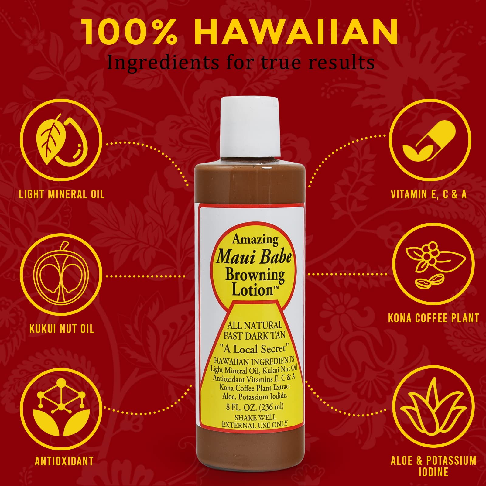 Maui Babe Browning Lotion 8 Ounces