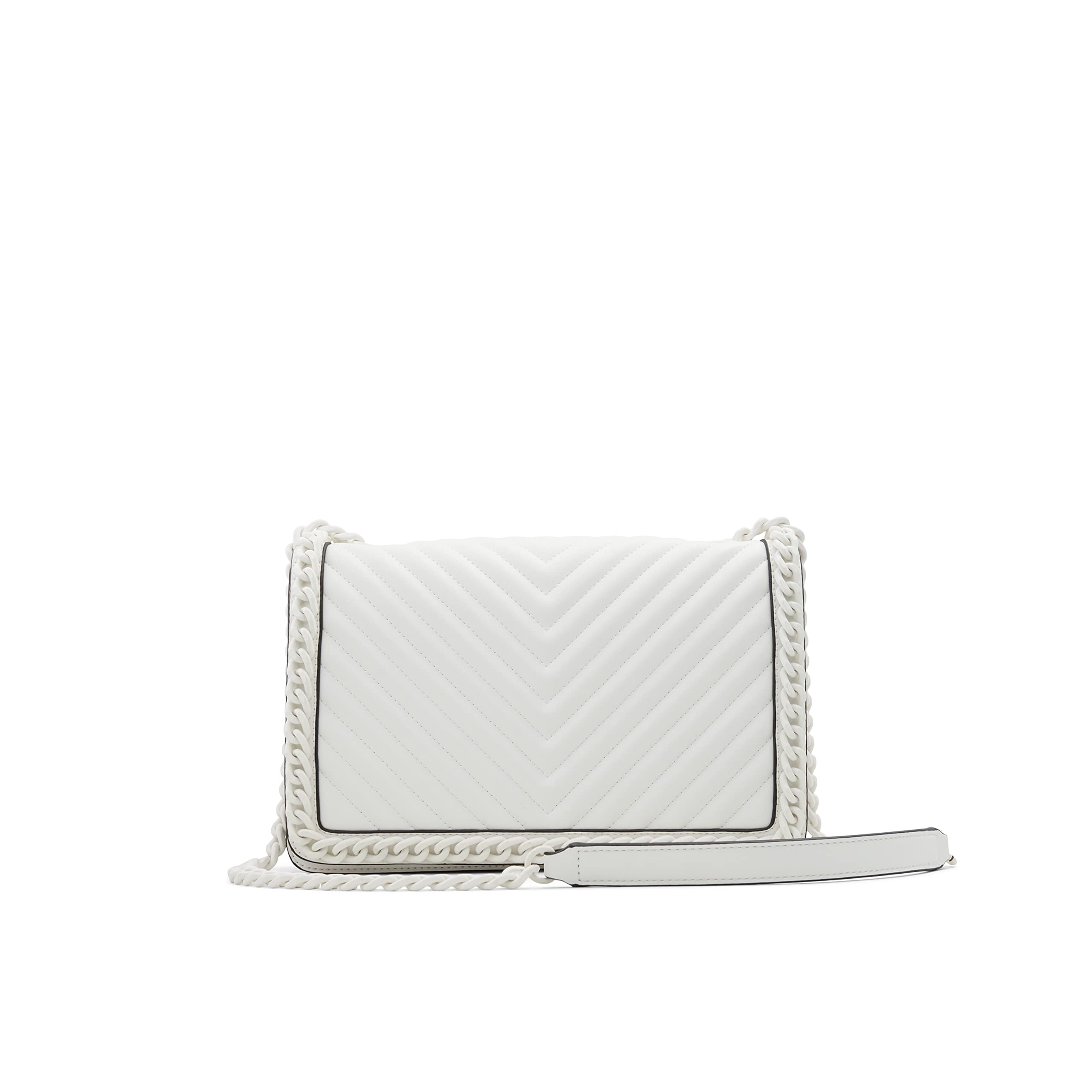 ALDO Women's Medium Greenwald Crossbody Bag, White Overflow