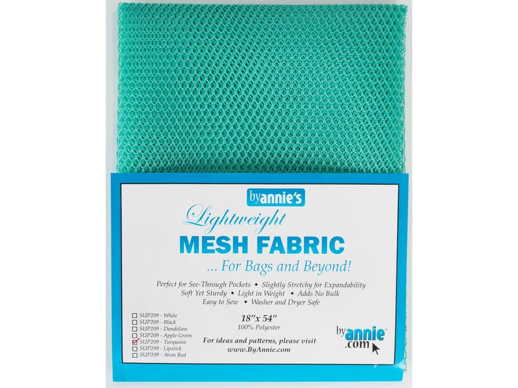 By Annie Mesh Fabric Lightweight 18"x 54" Turquoise, 18" by 54"
