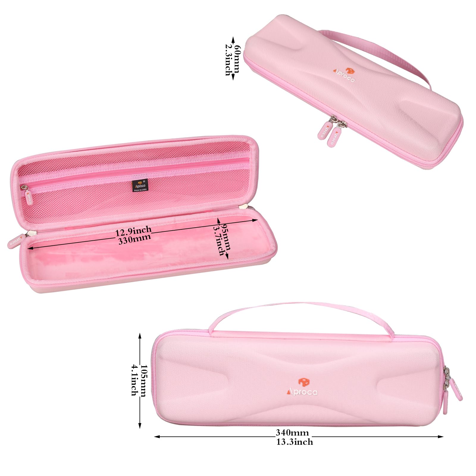 Aproca Hard Storage Travel Case, for L'ANGE HAIR Le Vite Hair Straightener Brush