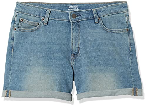 Amazon Essentials Women's 4" Denim Short, Medium Wash, 10