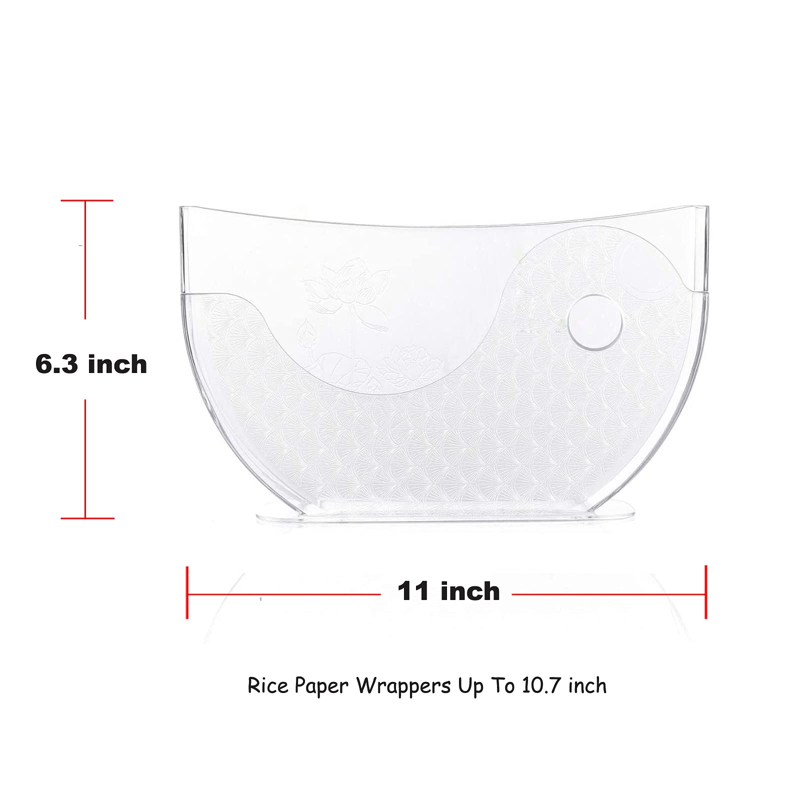 ARGCONNER Summer Roll Water Bowl, Rice Paper Wrappers for Spring Rolls, Holder for Rice Papers Spring Roll Water Bowl (Rice Paper Not Included)