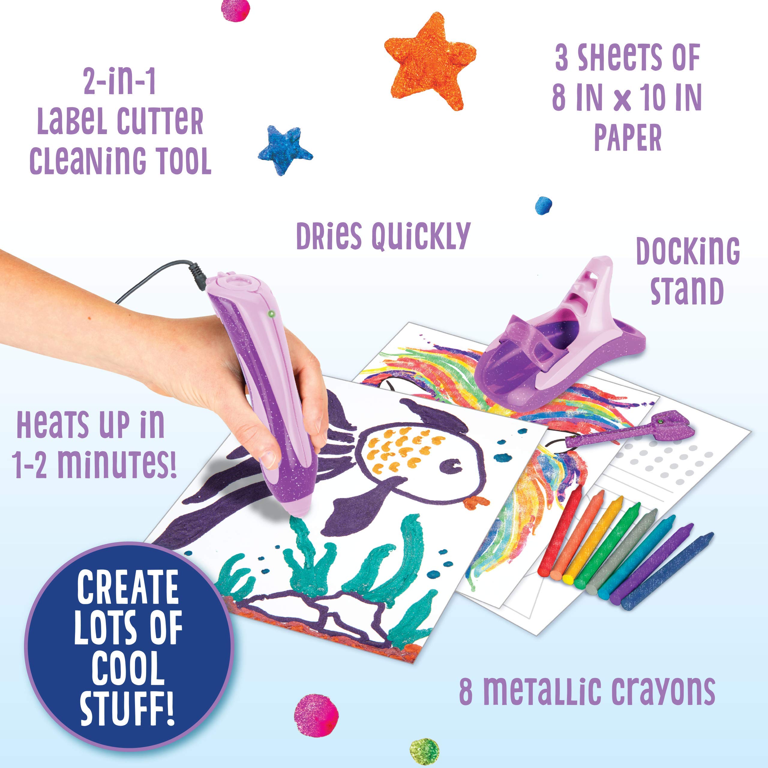 Crayola Crayon Melter Glitter, Crayon Melting Art, Gift for Kids, Ages 8, 9, 10, 11, Multi