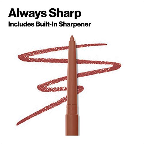 REVLON Lip Liner, Colorstay Lip Makeup with Built-in-Sharpener, Longwear Rich Lip Colors, Smooth Application, 635 Sienna, 0.01 oz