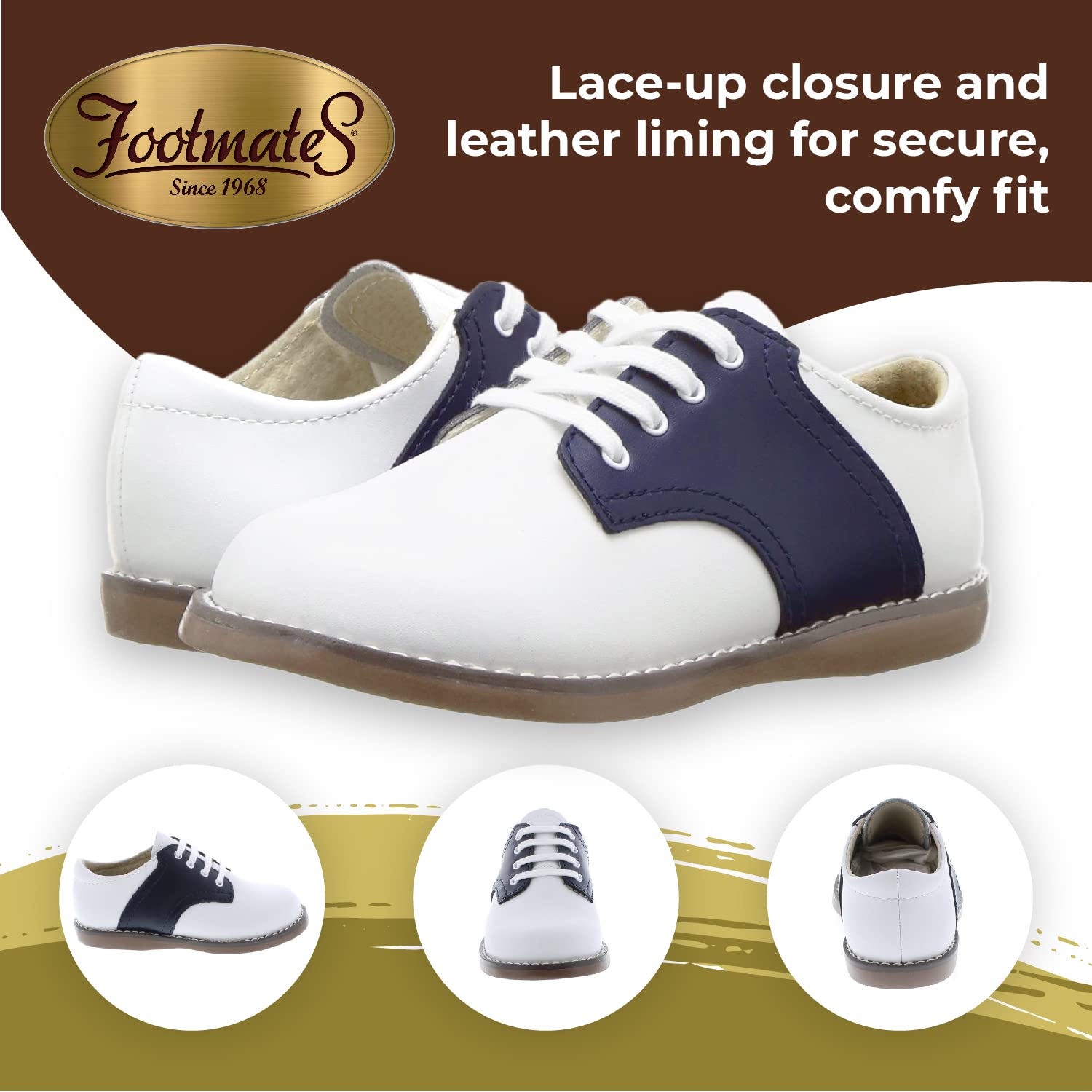 FootMates Unisex Cheer 3 (Infant/Toddler/Little Kid) White/Navy Oxford 11 Little Kid M/W