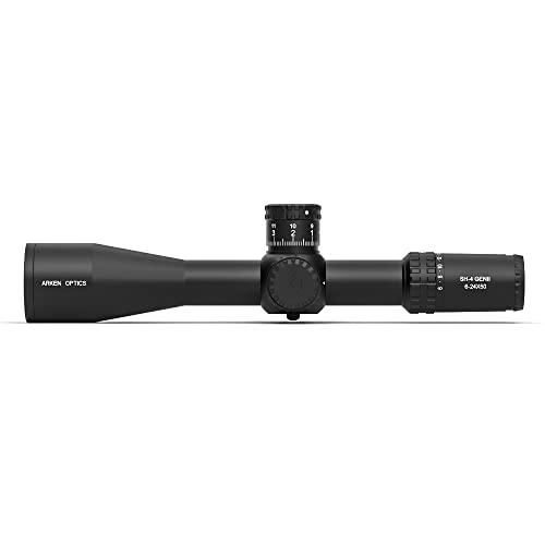 Arken Optics SH4 GEN2 6-24X50 Rifle Scope FFP MIL VPR Illuminated Reticle with Zero Stop - 34mm Tube