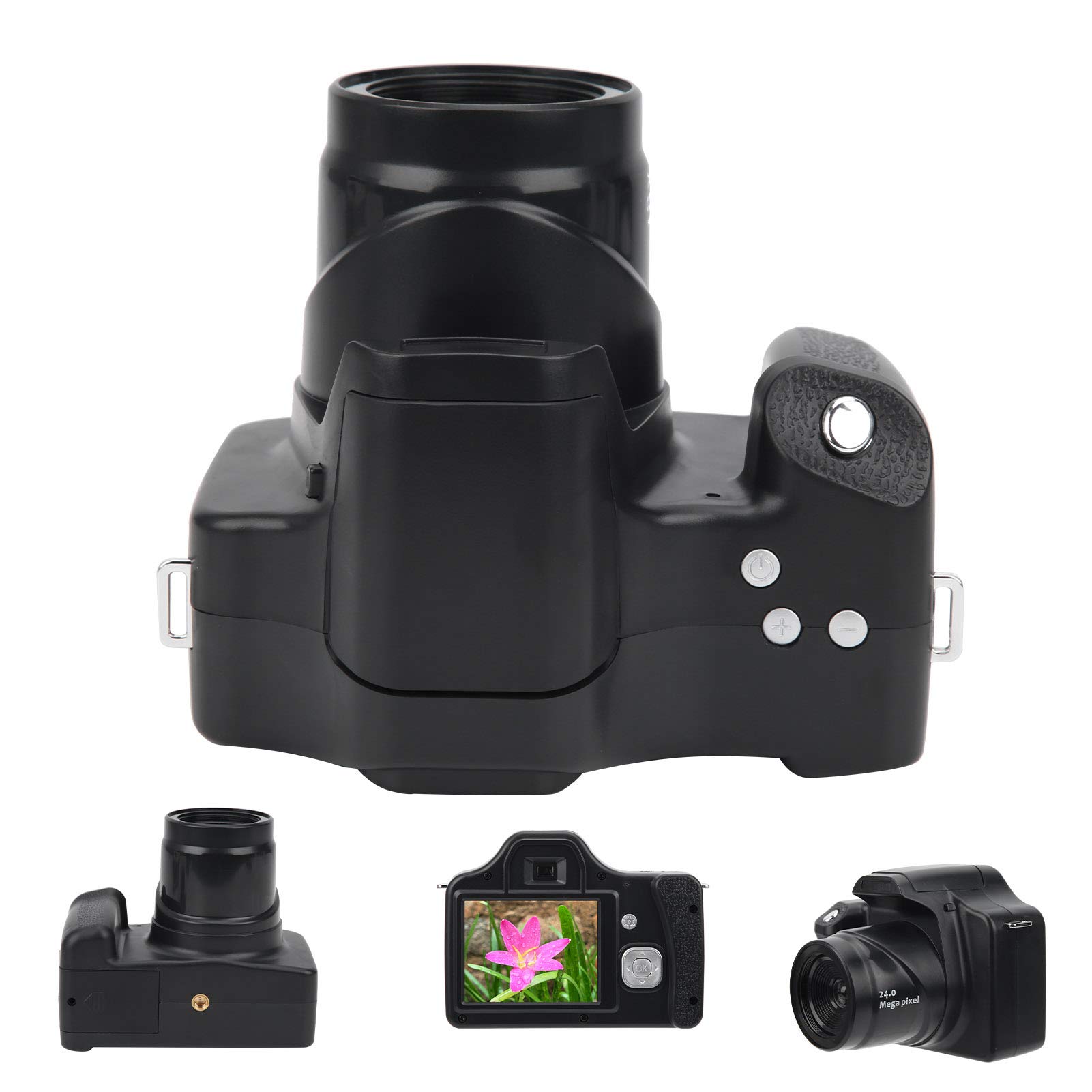 ANGGREK Photography Camera Camara,3.0 in LCD Screen 18X Zoom Hd SLR Camera Long Focal Length Portable Digital Camera (Standard Edition + Wide Angle Lens), (ANGGREKogidt2shf7-12)
