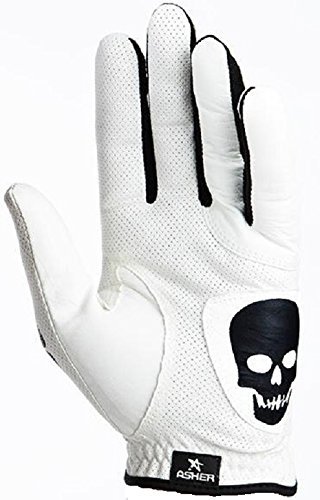 Asher Men's Deathgrip Right Hand Glove, White, Medium/Large