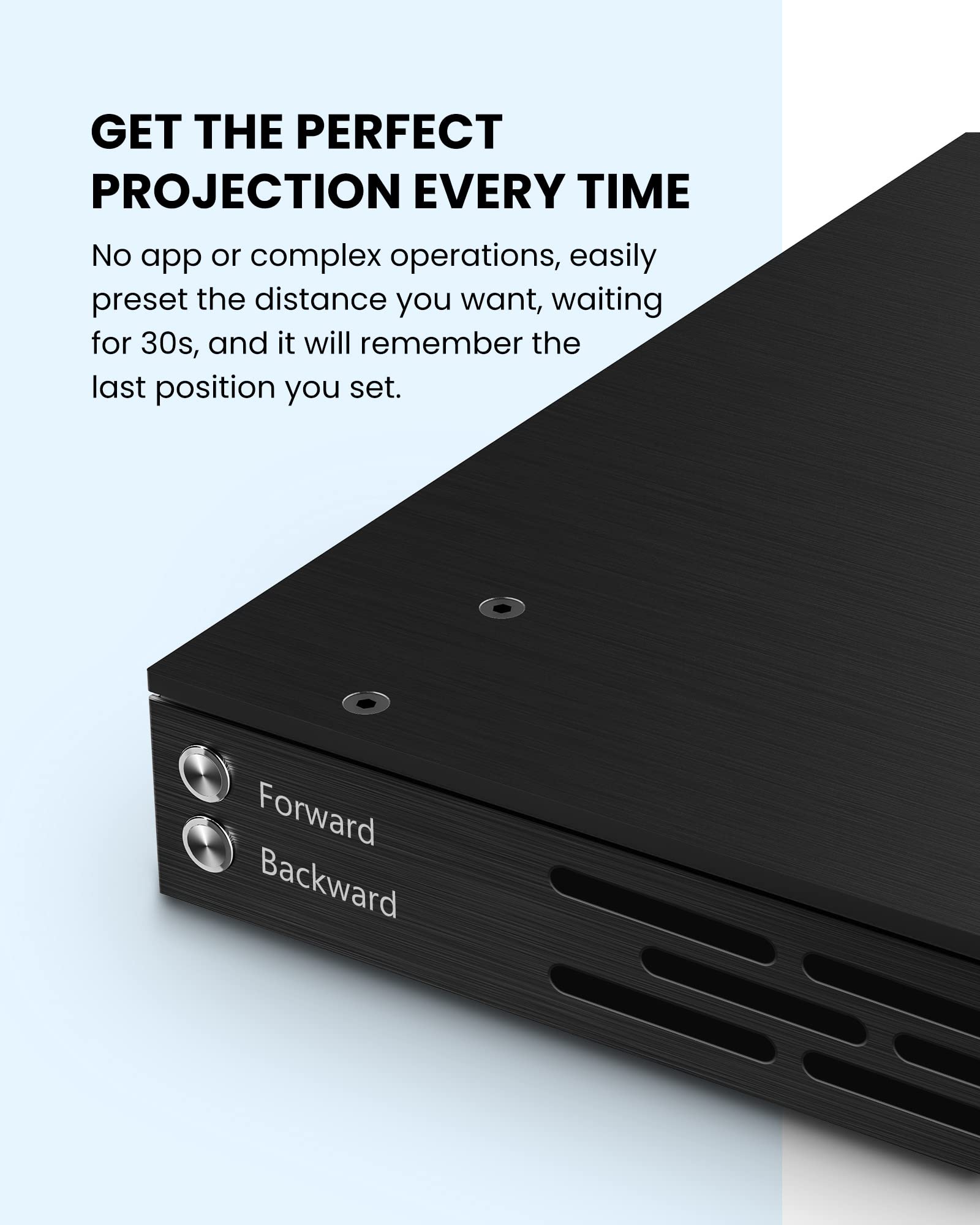 AWOL VISION IC-A120 Motorized Slider Tray for Ultra short throw(UST) projector, extend to 135" picture, automatically Retractable Tray telescopic design, smart syncs with projector's power