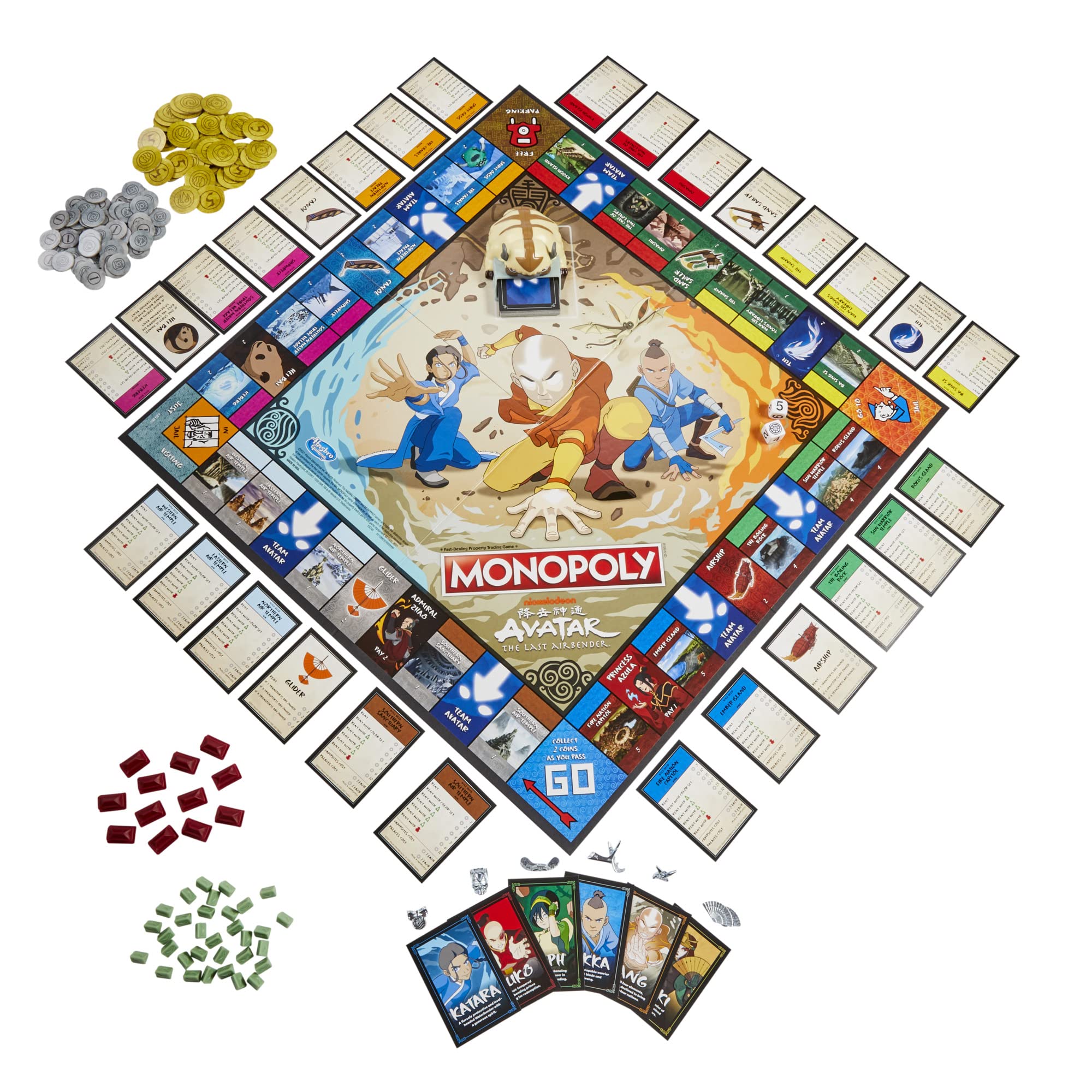 Hasbro Gaming Monopoly: Avatar: Nickelodeon The Last Airbender Edition Board Game for Kids Ages 8 and Up, Play as a Member of Team Avatar (Amazon Exclusive)