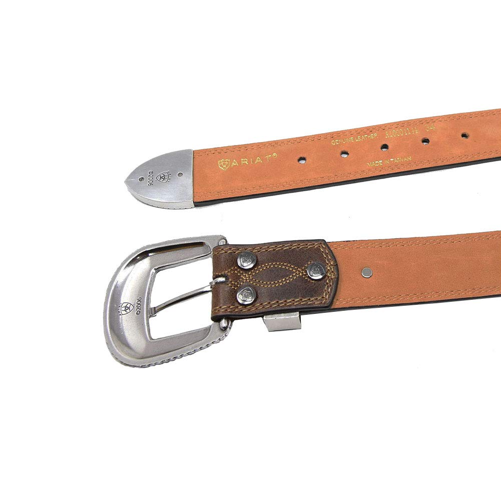ARIAT Women's Fatbaby Center Stitch Belt, Brown, 34