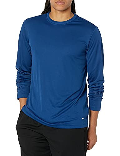 Amazon Essentials Men's Performance Tech Long-Sleeve T-Shirt, Navy, 4X-Large Big