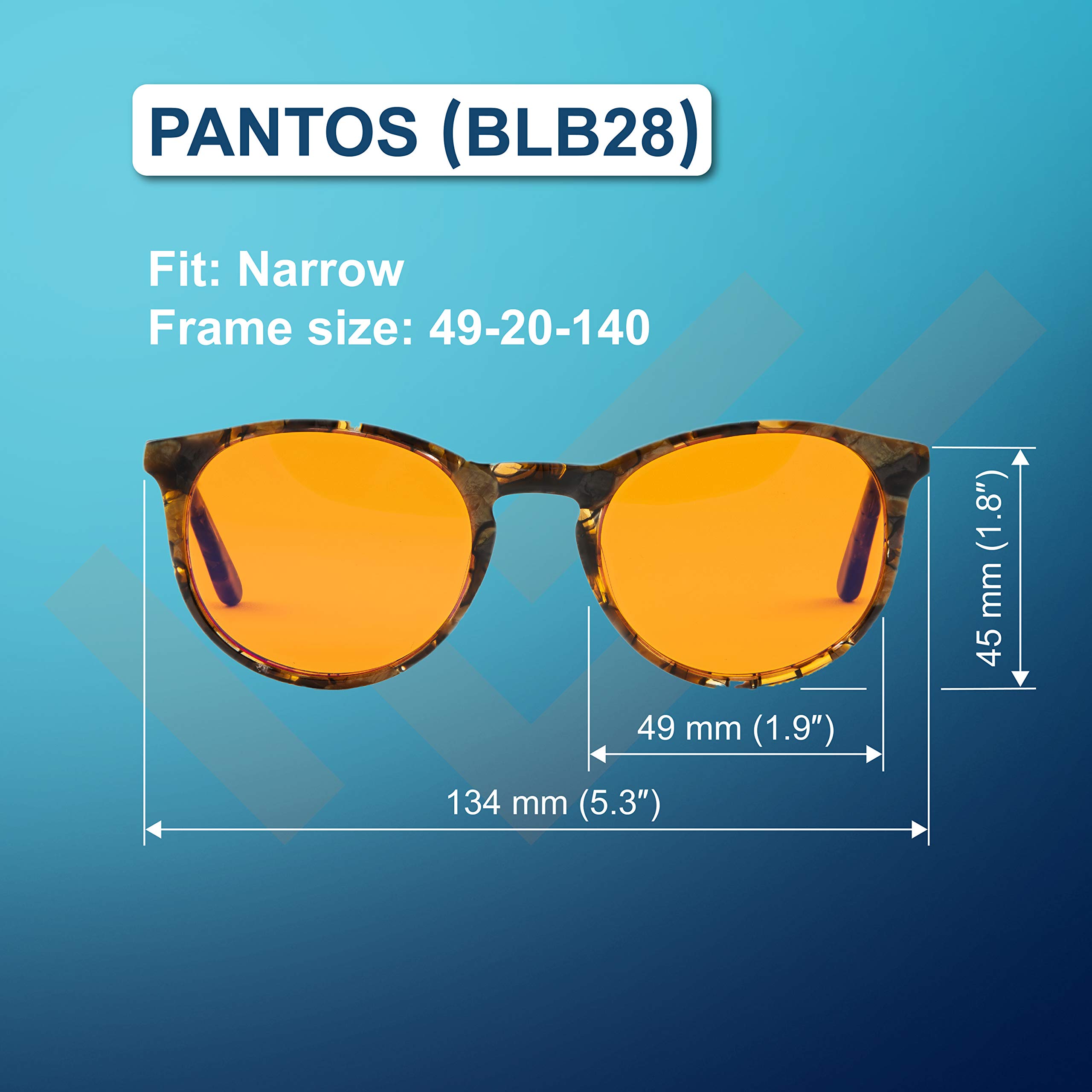 Amber Blue Light Blocking Glasses for Sleep - Computer Glasses - Orange Blue Light Glasses - Amber Glasses to Block Blue Light - Sleep Glasses Blue Light Blocking - Round Blue Blockers for Men & Women