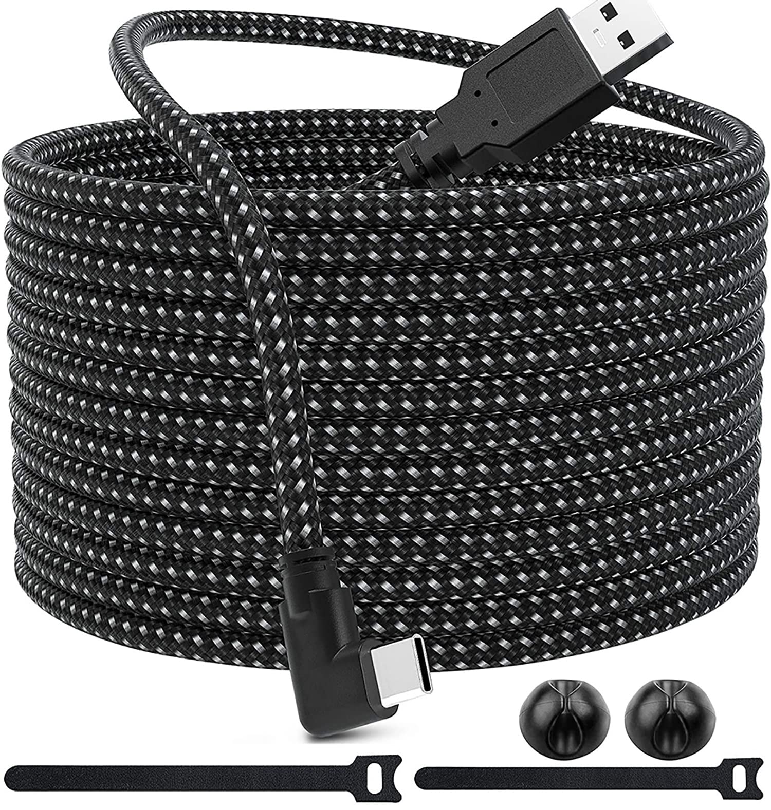 Coodov Compatible with Oculus Quest 2 Link Cable, Fast Charging&High Speed Data Transfer, Durable Nylon Braided, USB A to USB C 3.2 Gen1 Cord for VR Headset and Gaming PC (10FT/3M)